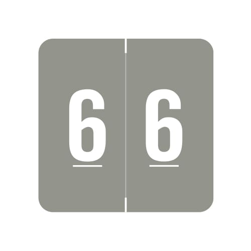 Grey Acme Compatible Numeric Labels of size 1-1/2″ X 1-1/2″ with ...