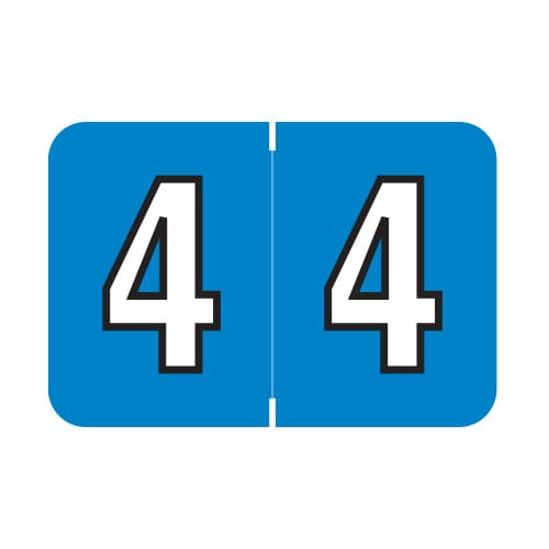 Blue Colwell Jewel Tone Compatible Numerical Labels of size 1″ X 1-1/2 ...