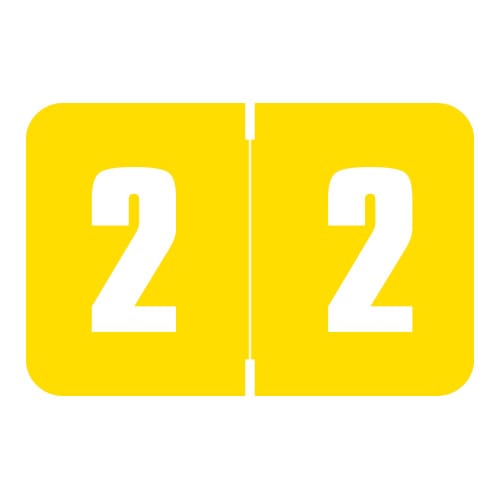 Yellow Digi Color Compatible Numerical Labels of size 15/16″ X 1-5/8 ...