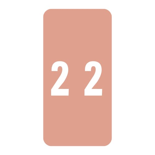 Pink Smead LCC Compatible Numeric Labels of size 2″ X 1″ with ...