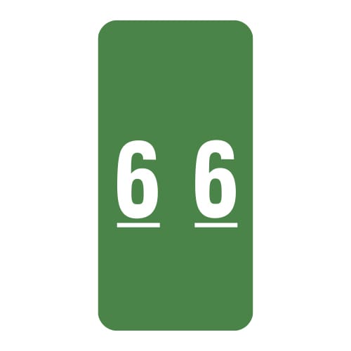 Green Smead LCC Compatible Numeric Labels of size 2″ X 1″ with ...