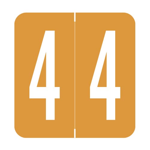 Orange GBS Compatible Numeric Labels of size 1-5/16″ X 1-1/4″ with ...