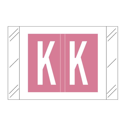 Pink Barkley FASTM Compatible Alpha Labels of size 1″ X 1-1/2″ with ...